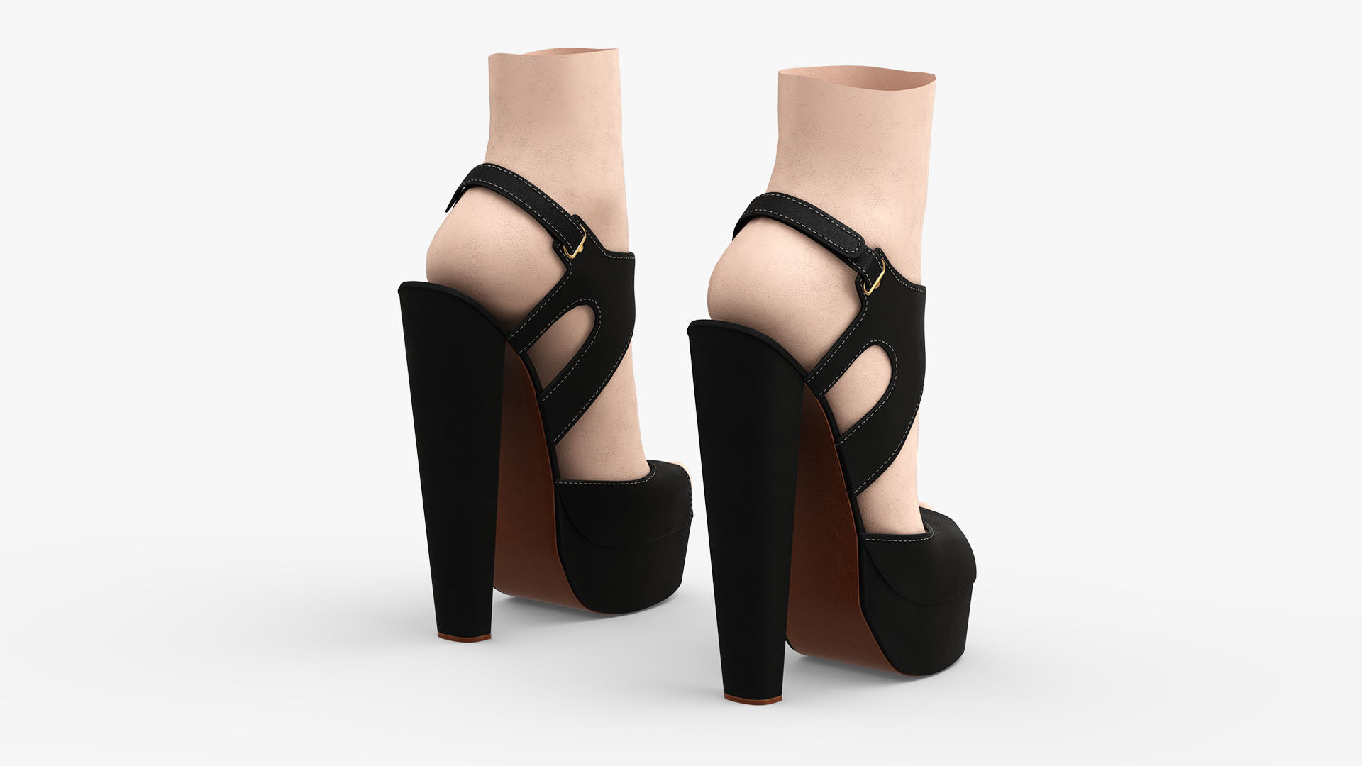 Women Shoe Sandal Wembley Peep Toe 3D model | CGTrader
