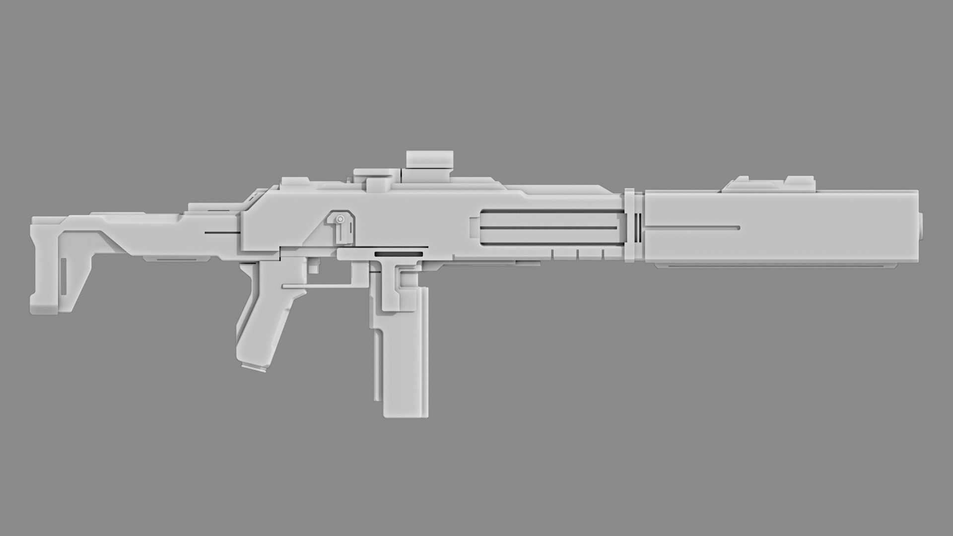 Assault Rifle Concept 2204 free VR / AR / low-poly 3D model | CGTrader