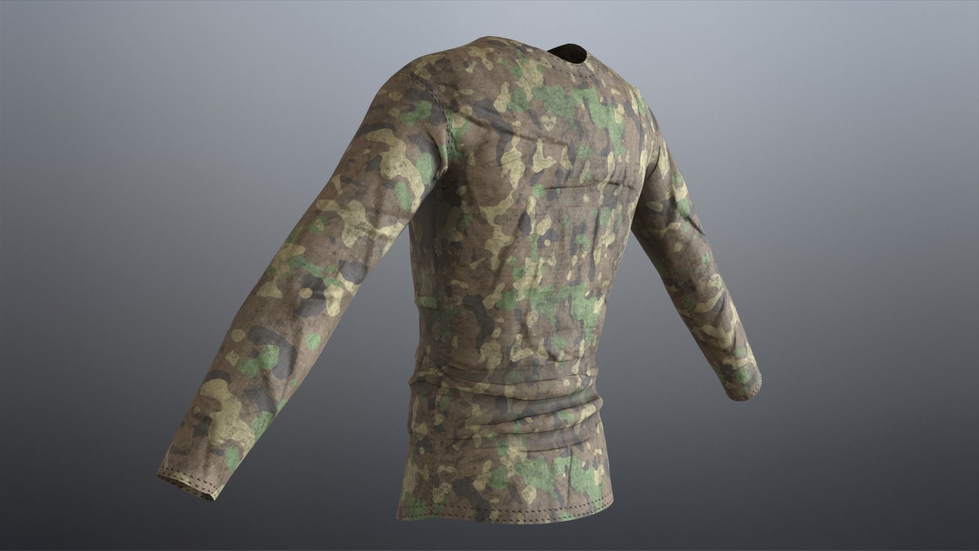 3D model Military Camo Shirt VR / AR / low-poly | CGTrader