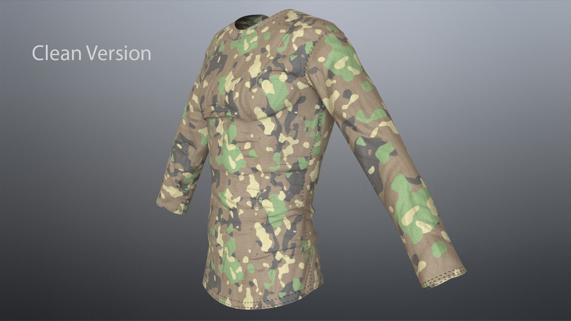 3D model Military Camo Shirt VR / AR / low-poly | CGTrader