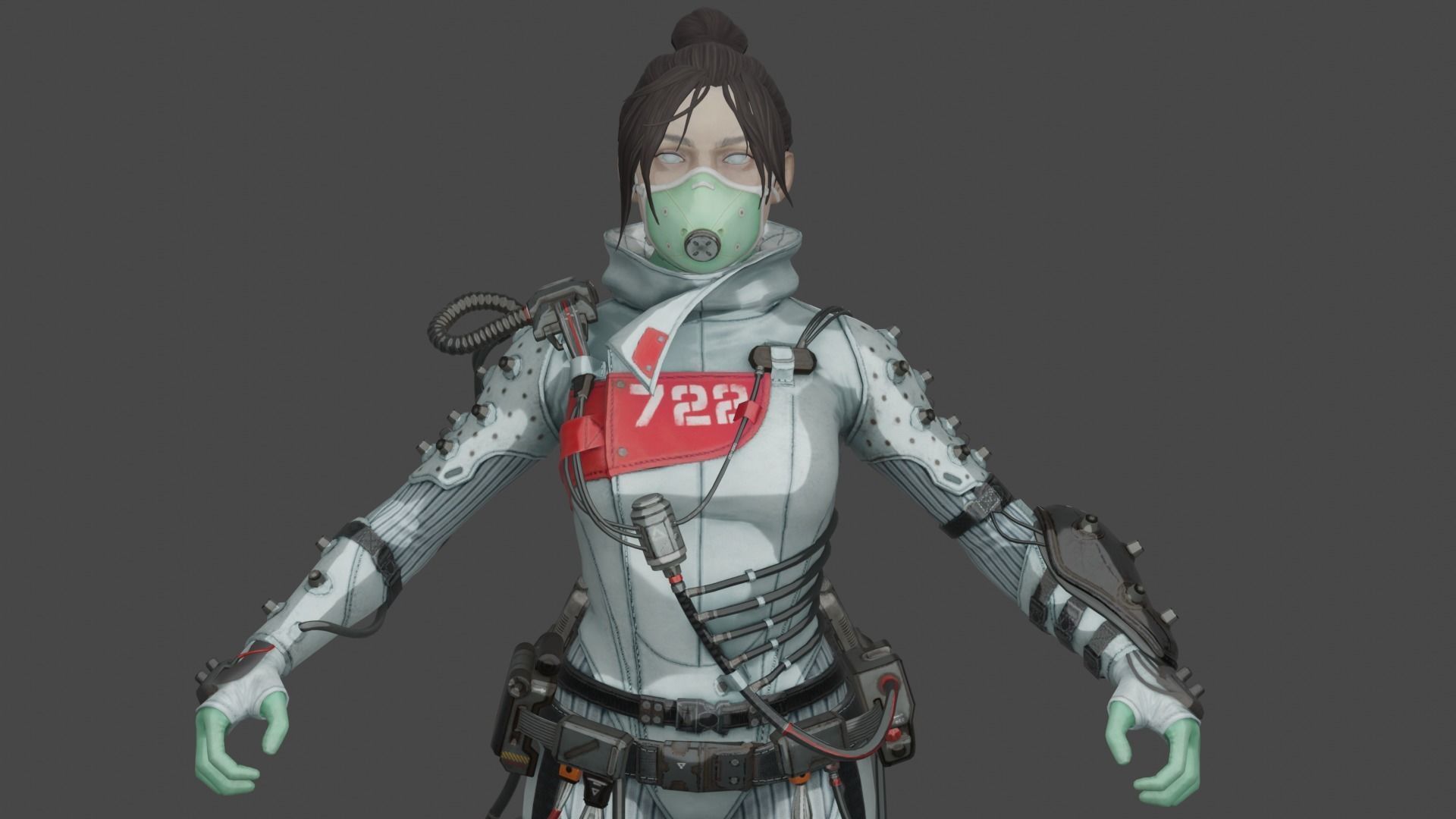 Apex Legend Wraith Fully rigged 3D Character free VR / AR / low-poly 3D ...