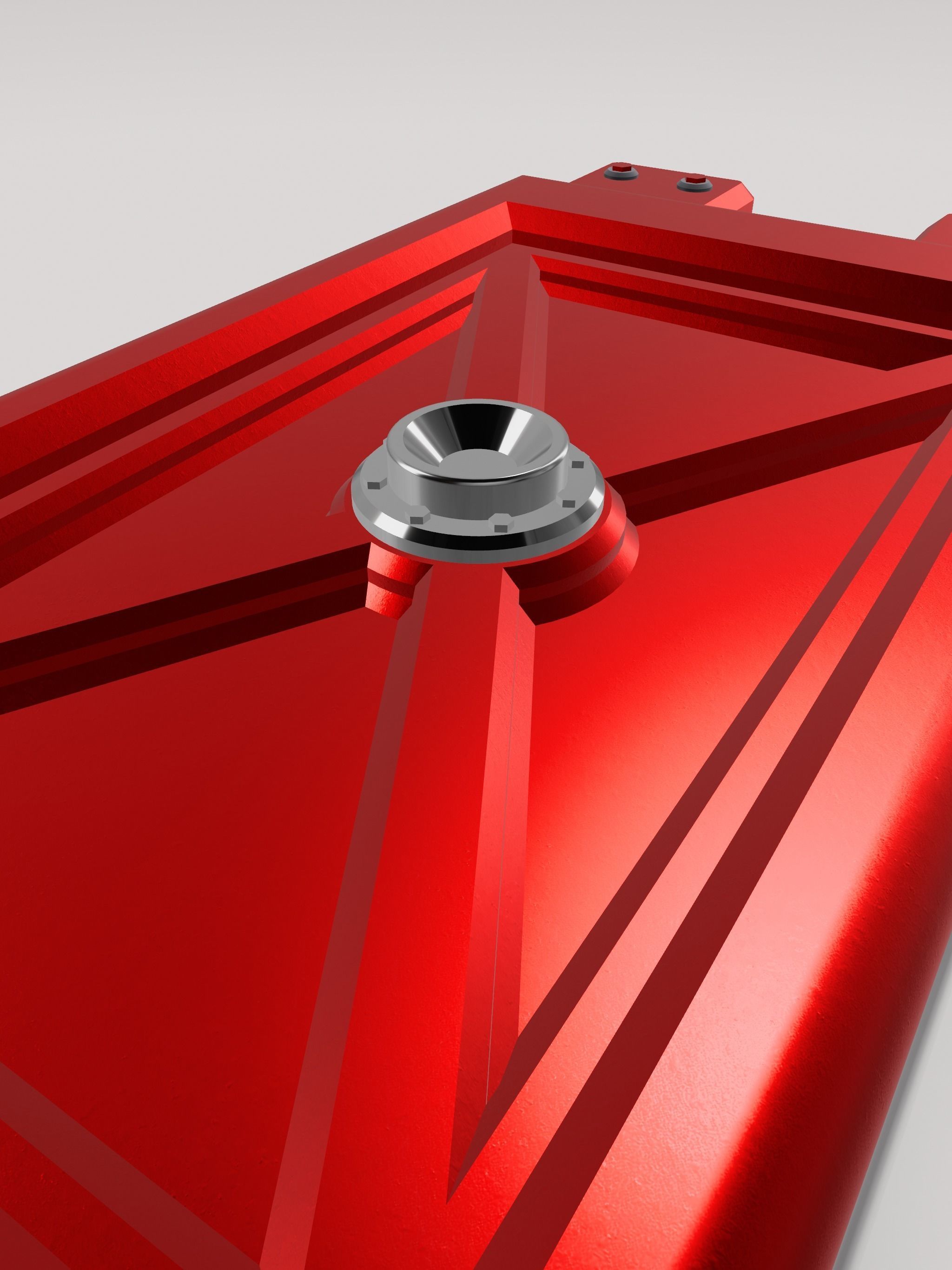 Billet Fuel Cell with filler and mounting bracket option 3D model 3D ...