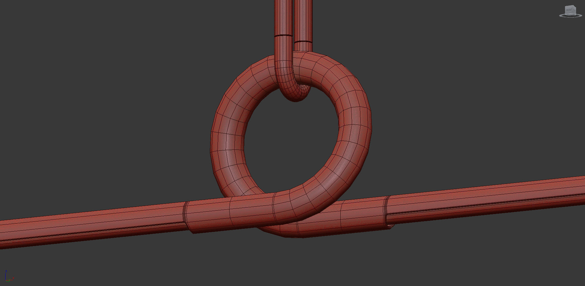 Beau Loop Brass Linear Pendant Light 3D model | CGTrader