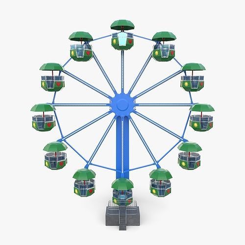 3D model Ferris wheel v2 VR / AR / low-poly | CGTrader