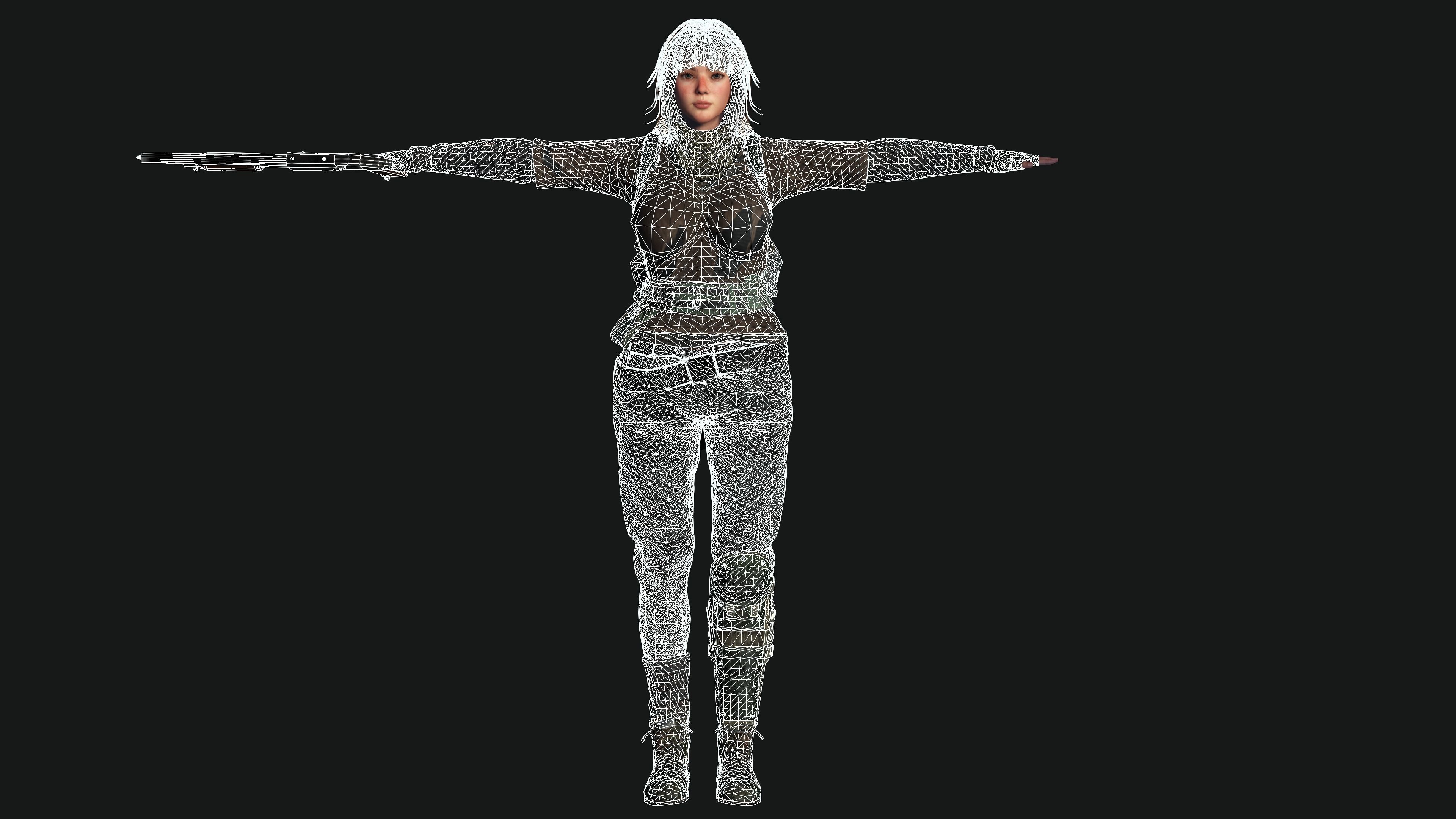 3D model 3D HYPERREALISTIC HUMAN RIG CHARACTER-ASIAN SURVIVAL ...