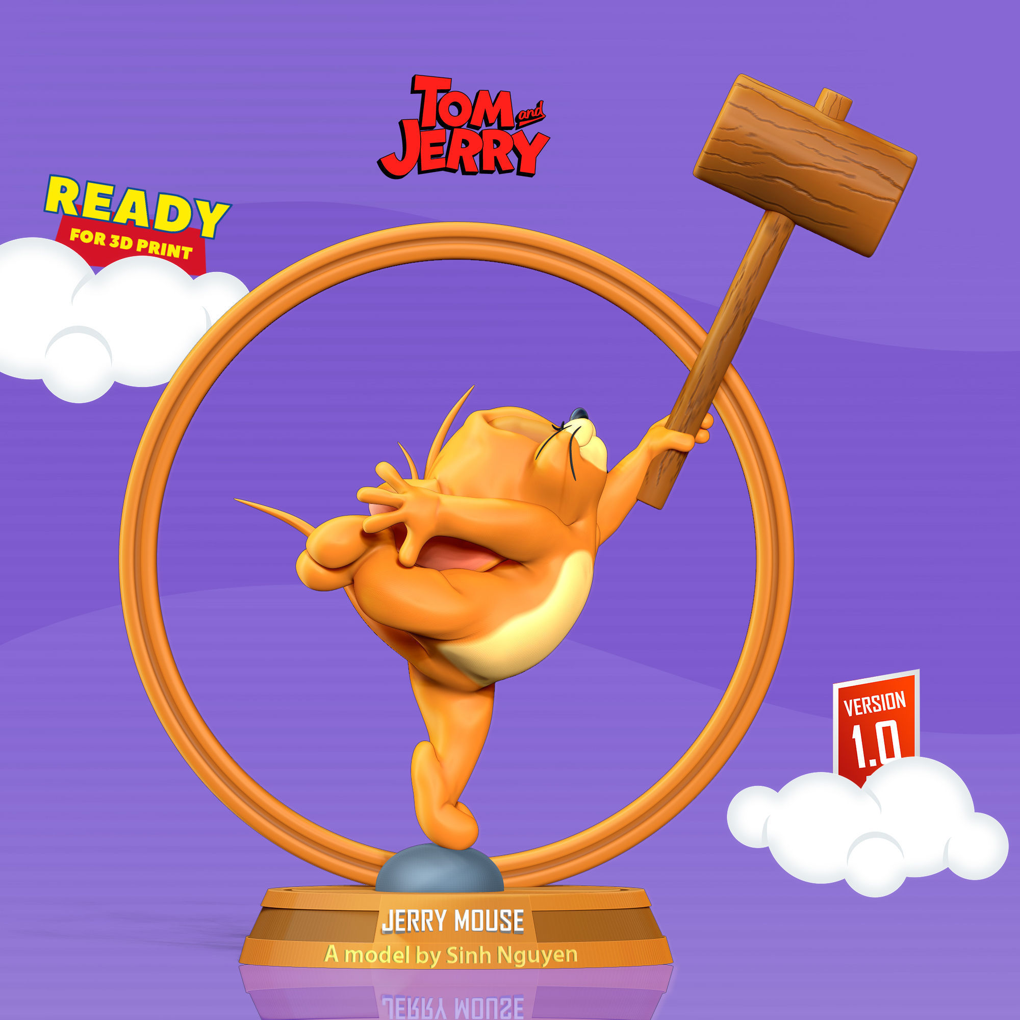 Jerry Mouse 3D model 3D printable | CGTrader