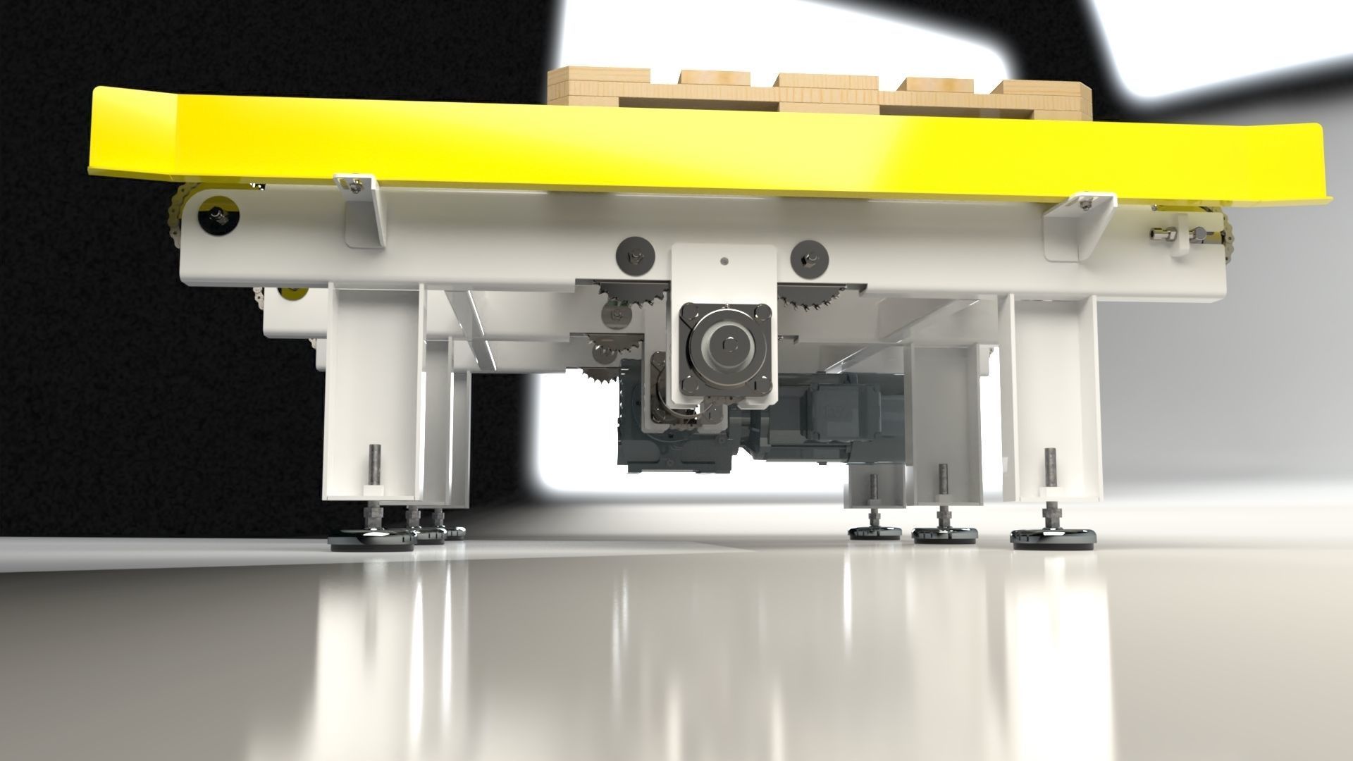 Pallet Chain Conveyor 3D model animated rigged | CGTrader