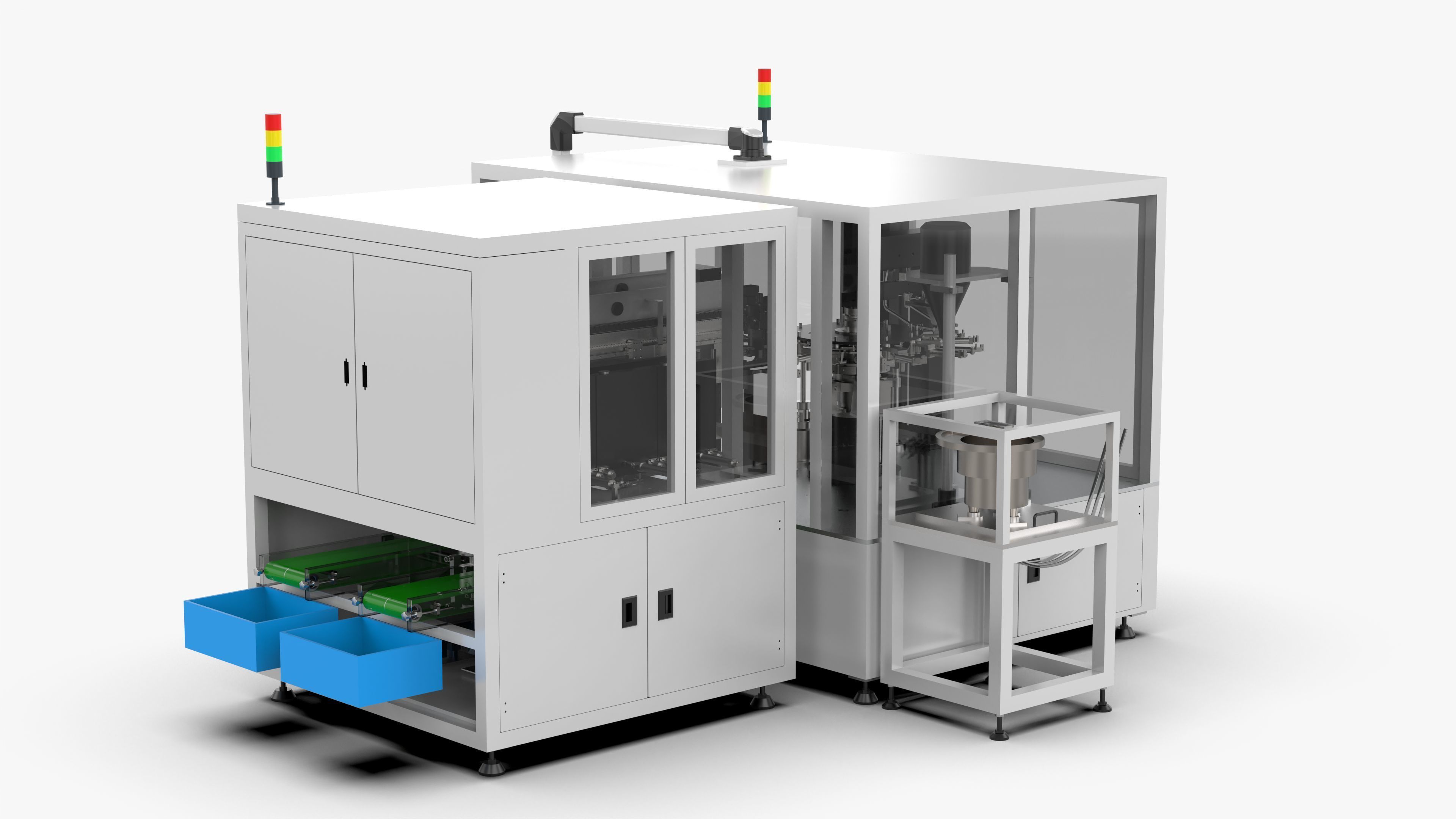 Automatic Bag Feeding Vacuum Packaging Machine 3D model | CGTrader