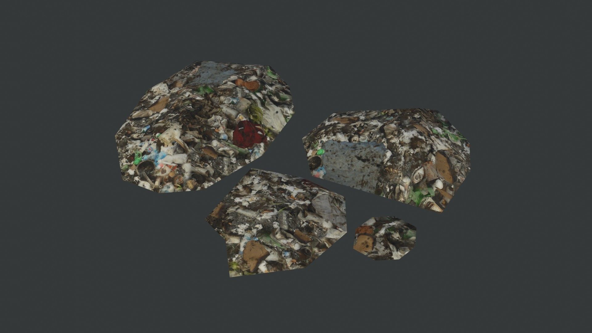 Pile of Trash and Garbage - 3 Piece Set free VR / AR / low-poly 3D ...