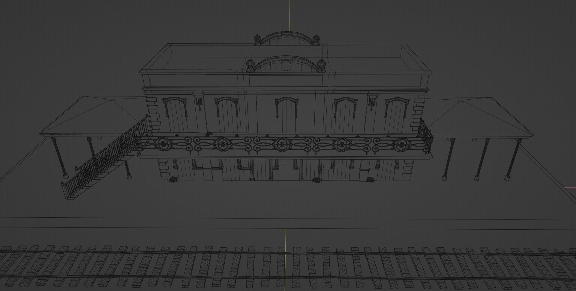 Colonial Metro Train Station and Waiting Area 3D model | CGTrader