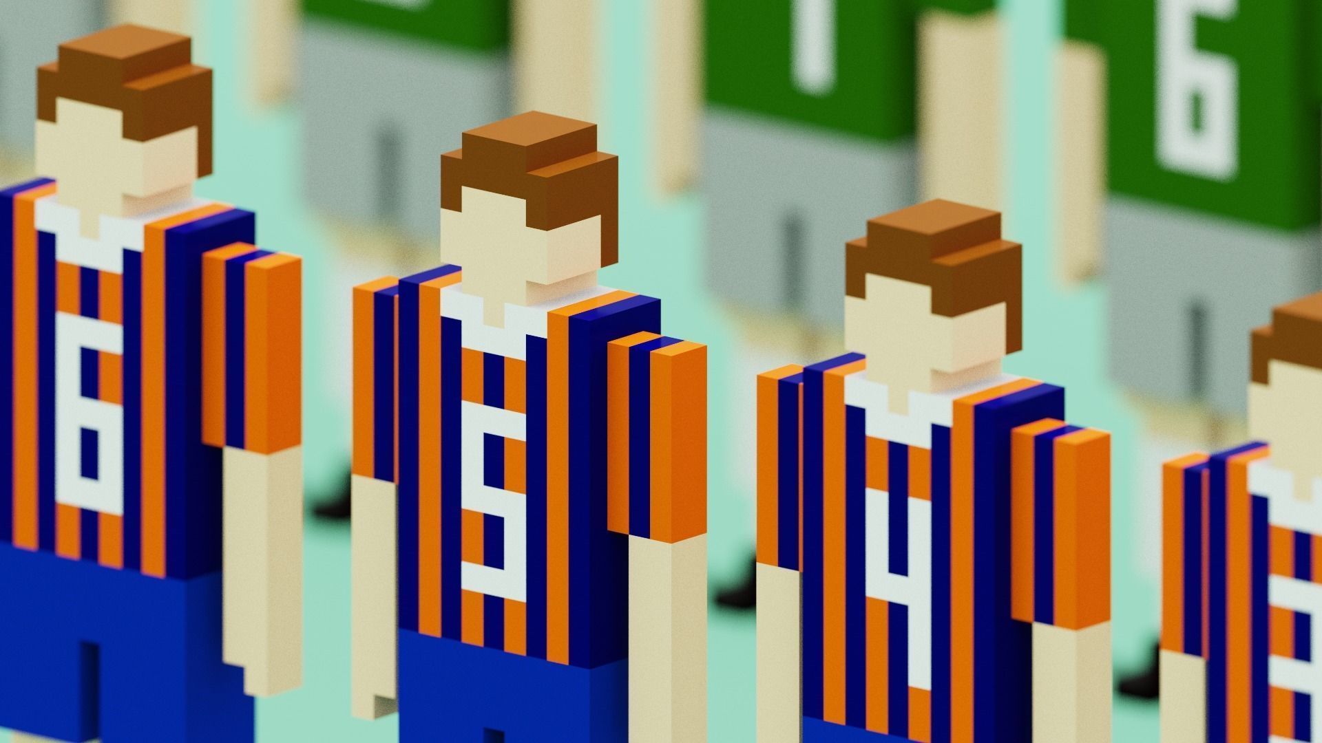 3D model Soccer Players VR / AR / low-poly | CGTrader