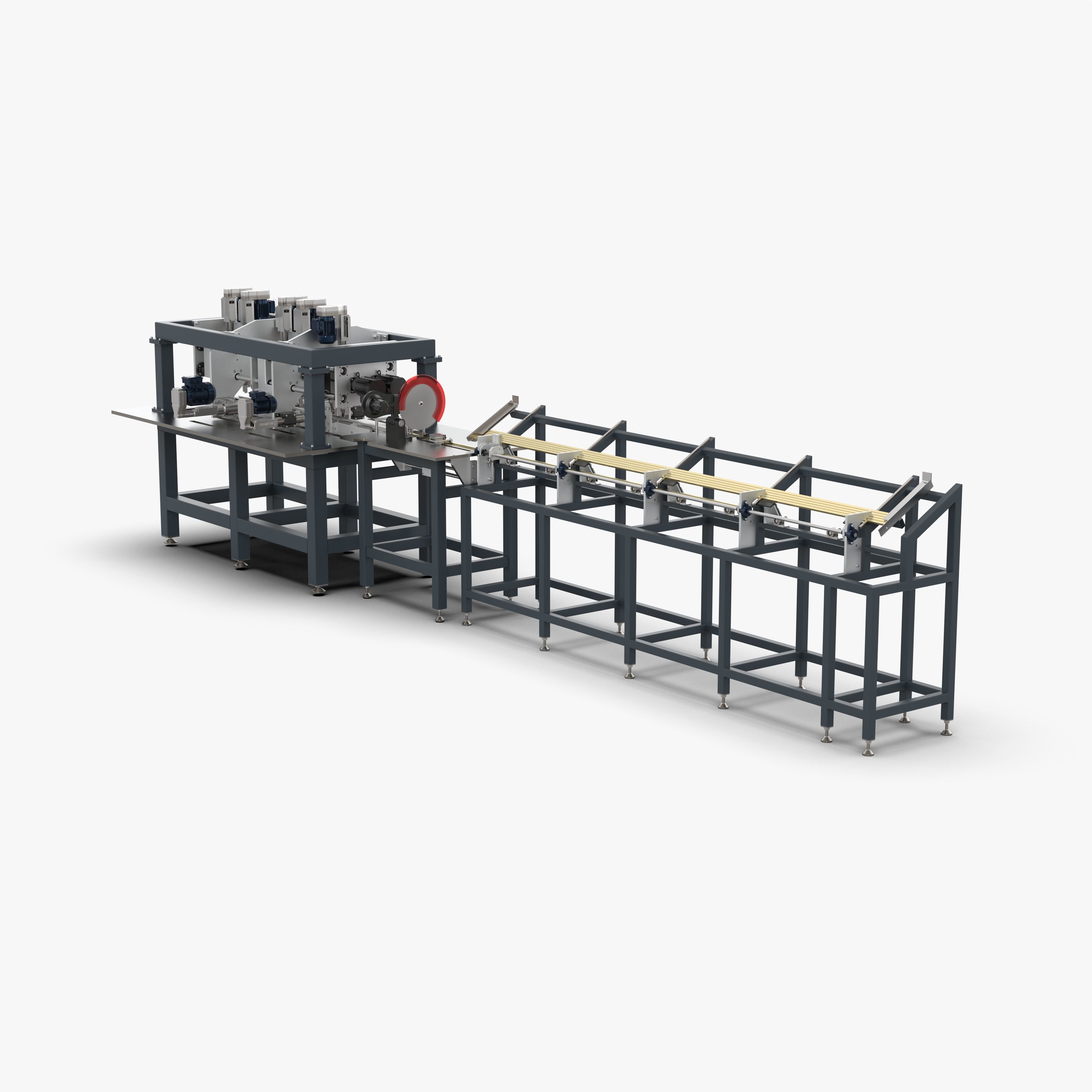Square Tube Bar Feed Cutting Drilling and Tapping Machine 3D model ...