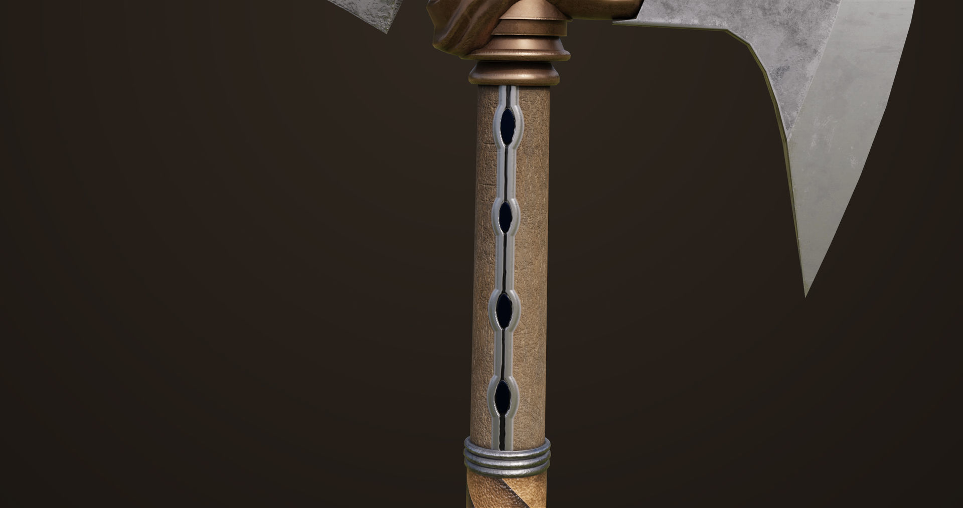 3D model Battle Axe 15 All PBR Unity UE Textures Included VR / AR / low ...