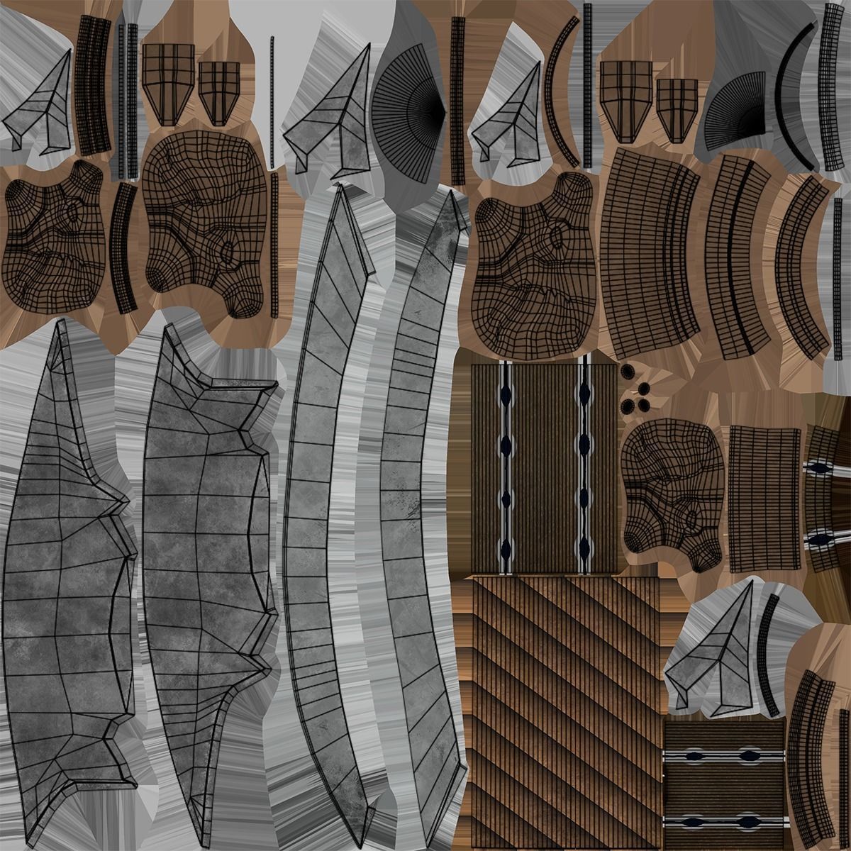 3D model Battle Axe 15 All PBR Unity UE Textures Included VR / AR / low ...