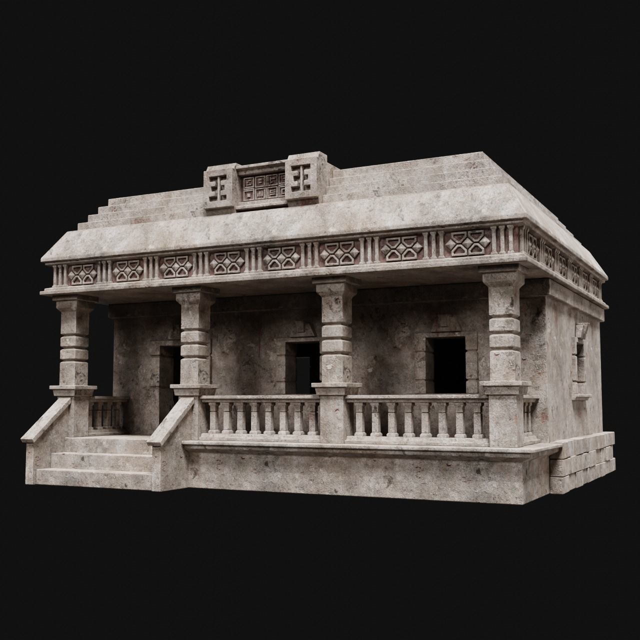 3D model AZTEC MAYAN INCA MESOAMERICA STONE HOUSE TEMPLE COLLECTION VR ...