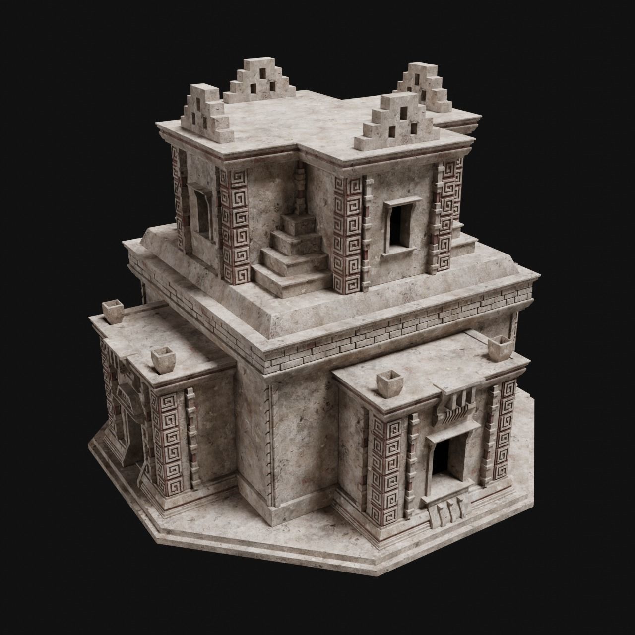 3D model AZTEC MAYAN INCA MESOAMERICA STONE HOUSE TEMPLE COLLECTION VR ...