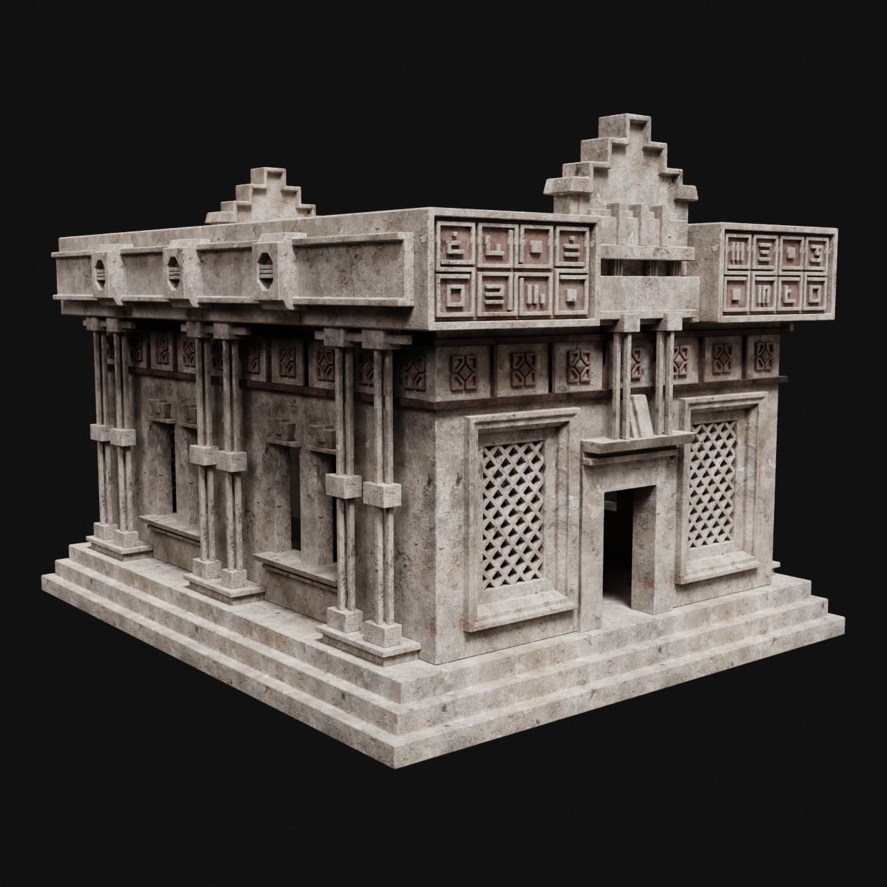 3D model AZTEC MAYAN INCA MESOAMERICA STONE HOUSE TEMPLE COLLECTION VR ...