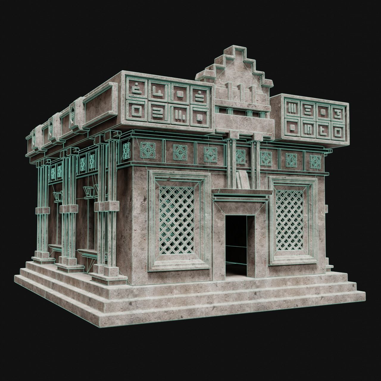 3D model AZTEC MAYAN INCA MESOAMERICA STONE HOUSE TEMPLE COLLECTION VR ...