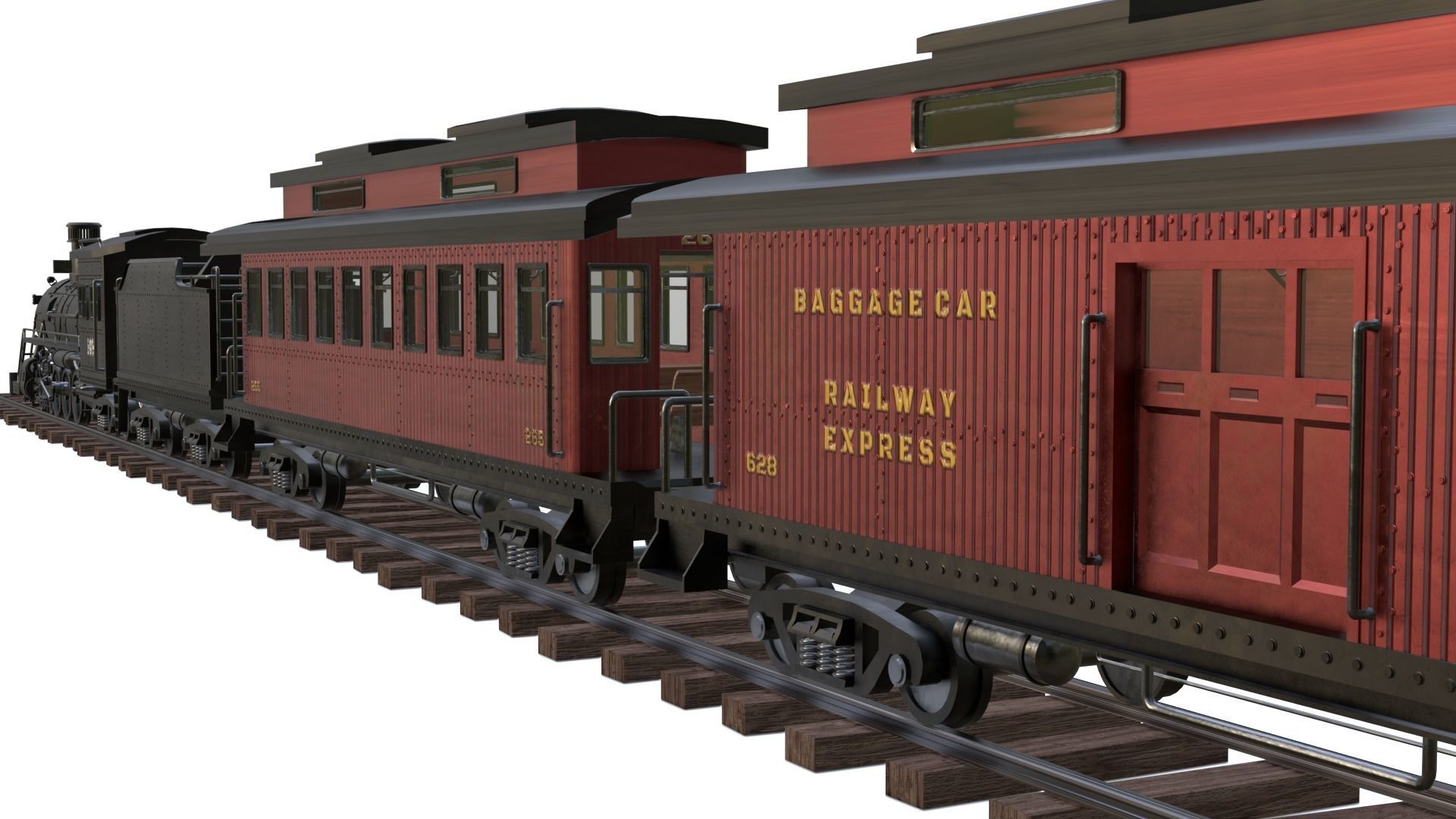 3D model Steam Train - Rigged VR / AR / low-poly | CGTrader