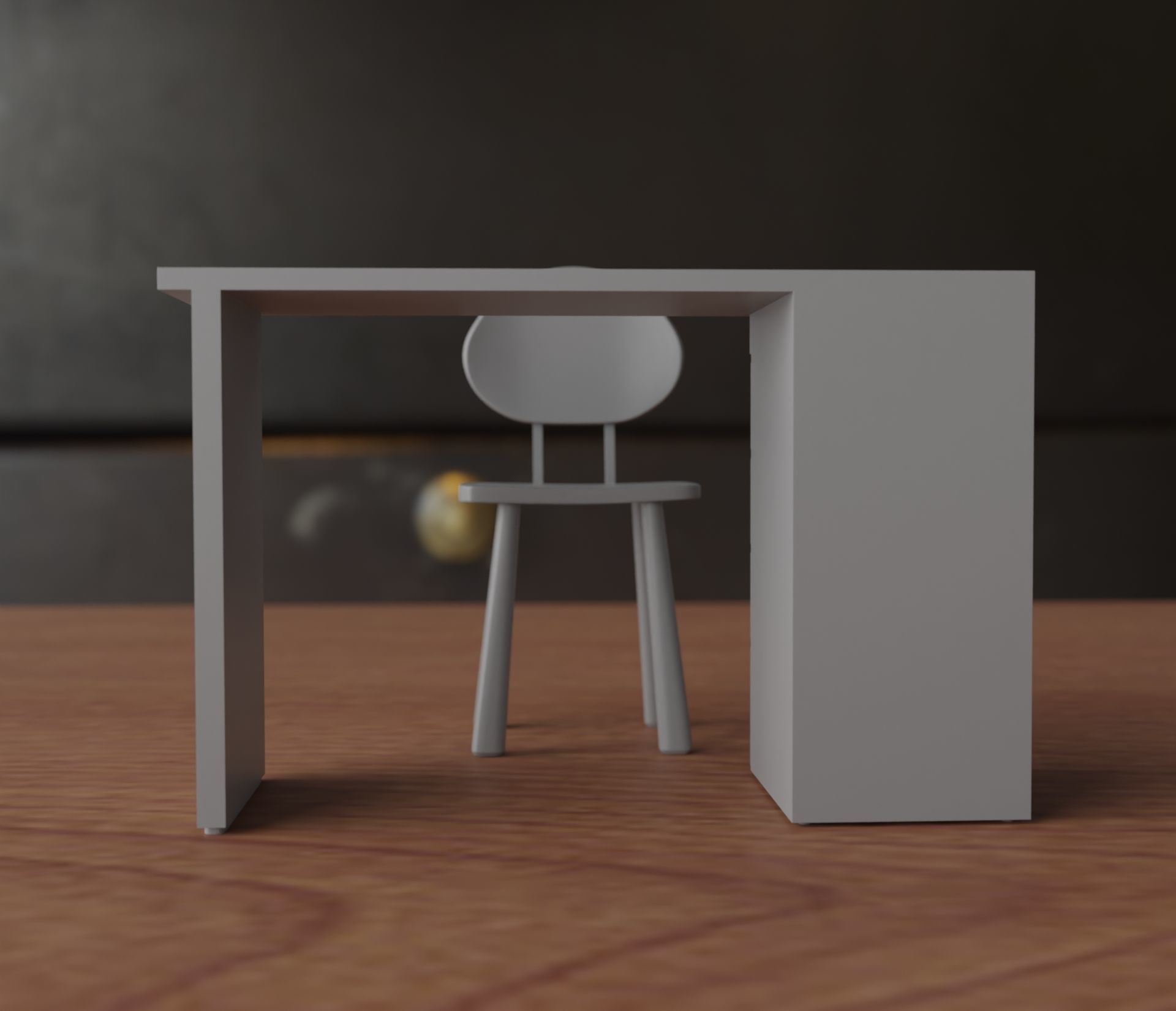 WOOD DESK 3D model 3D printable | CGTrader