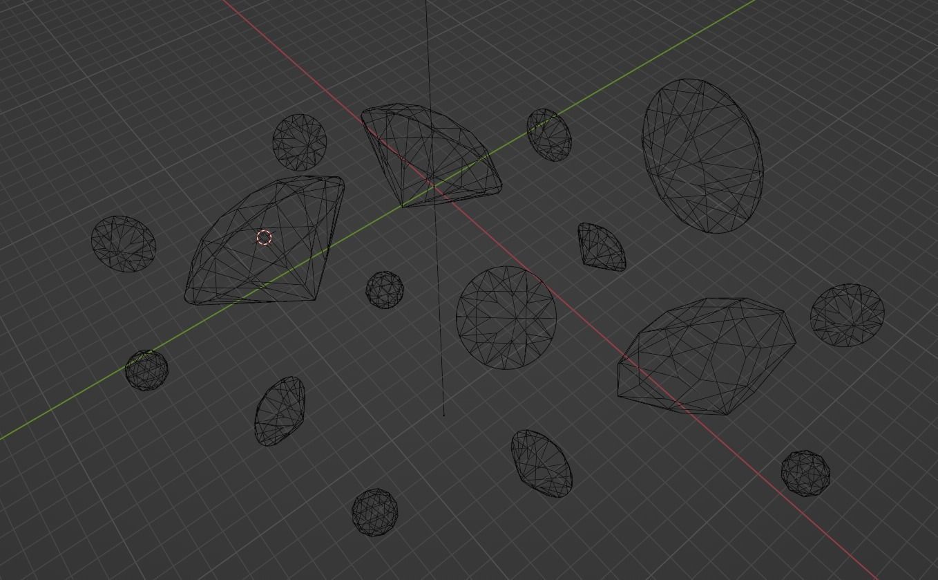 Beautiful diamonds free VR / AR / low-poly 3D model | CGTrader