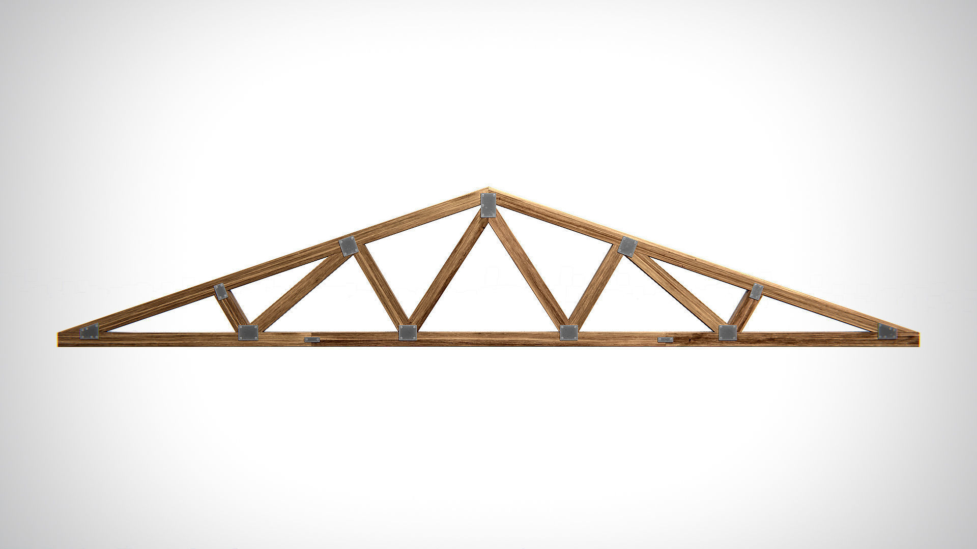 3D model Wooden Truss Double Fink PBR VR / AR / low-poly | CGTrader