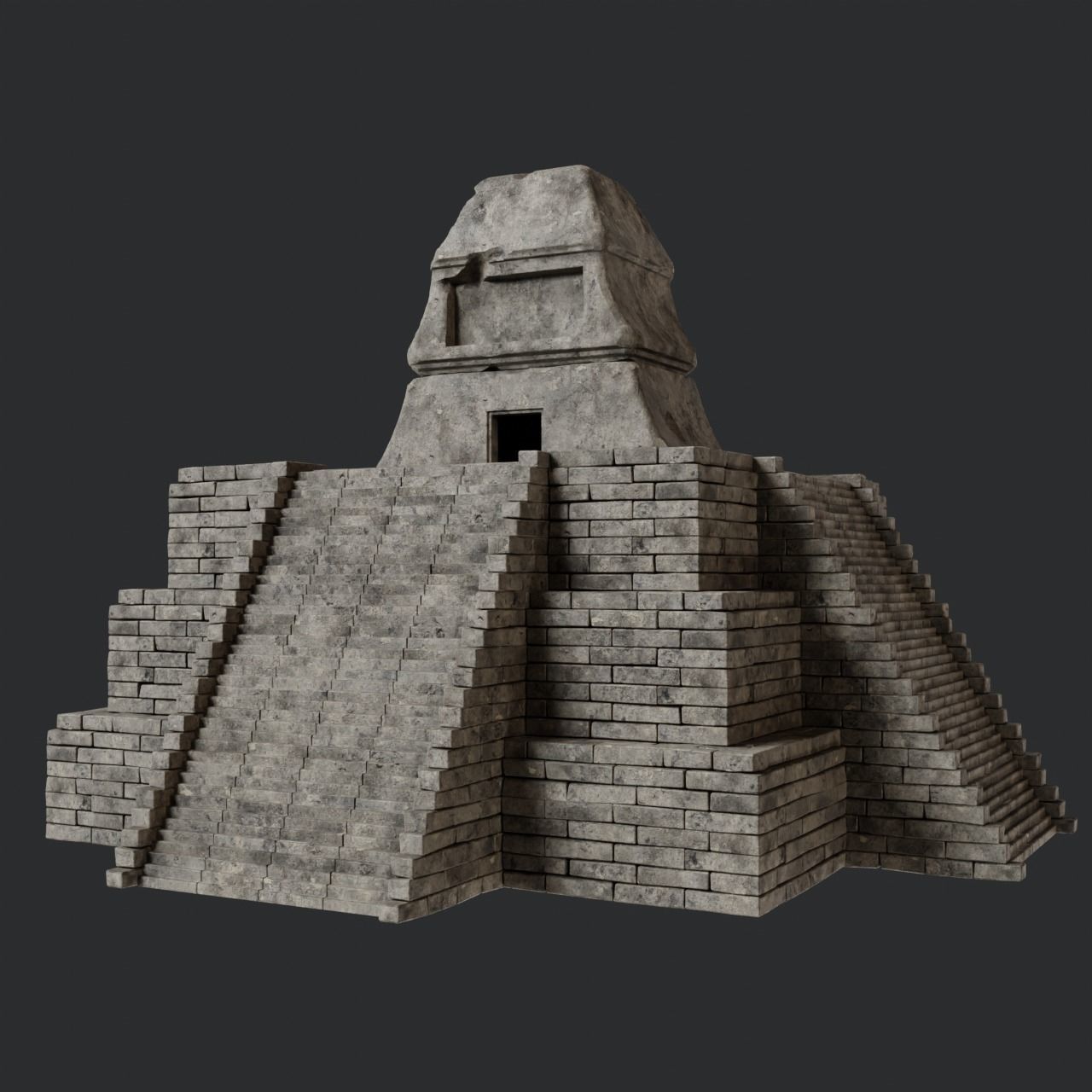 3D model PYRAMID TEMPLE AZTEC MAYAN INCA PLATFORM STAIRS COLLECTION VR ...