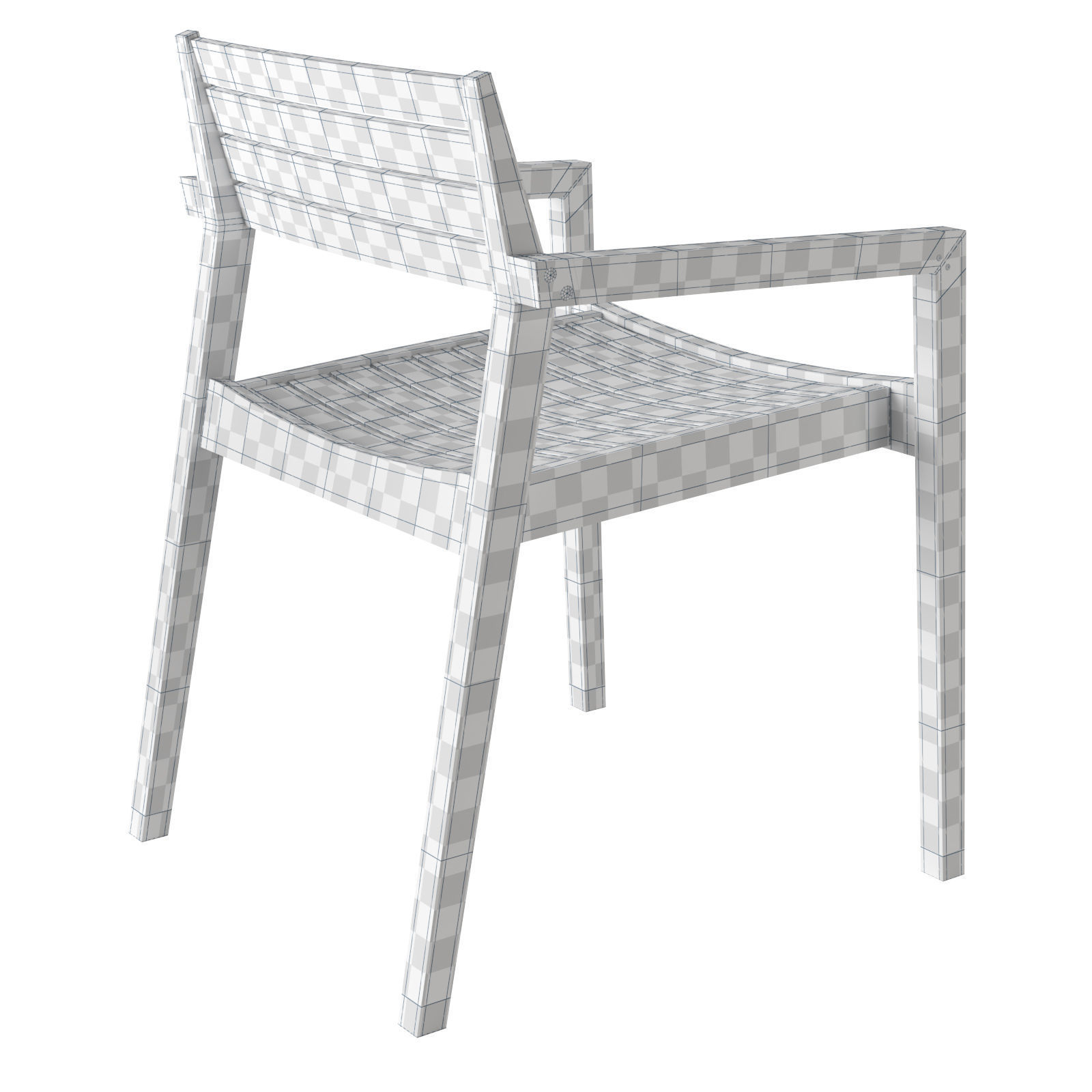 Crate and Barrel Abaco stackable outdoor dining chair with arms 3D ...
