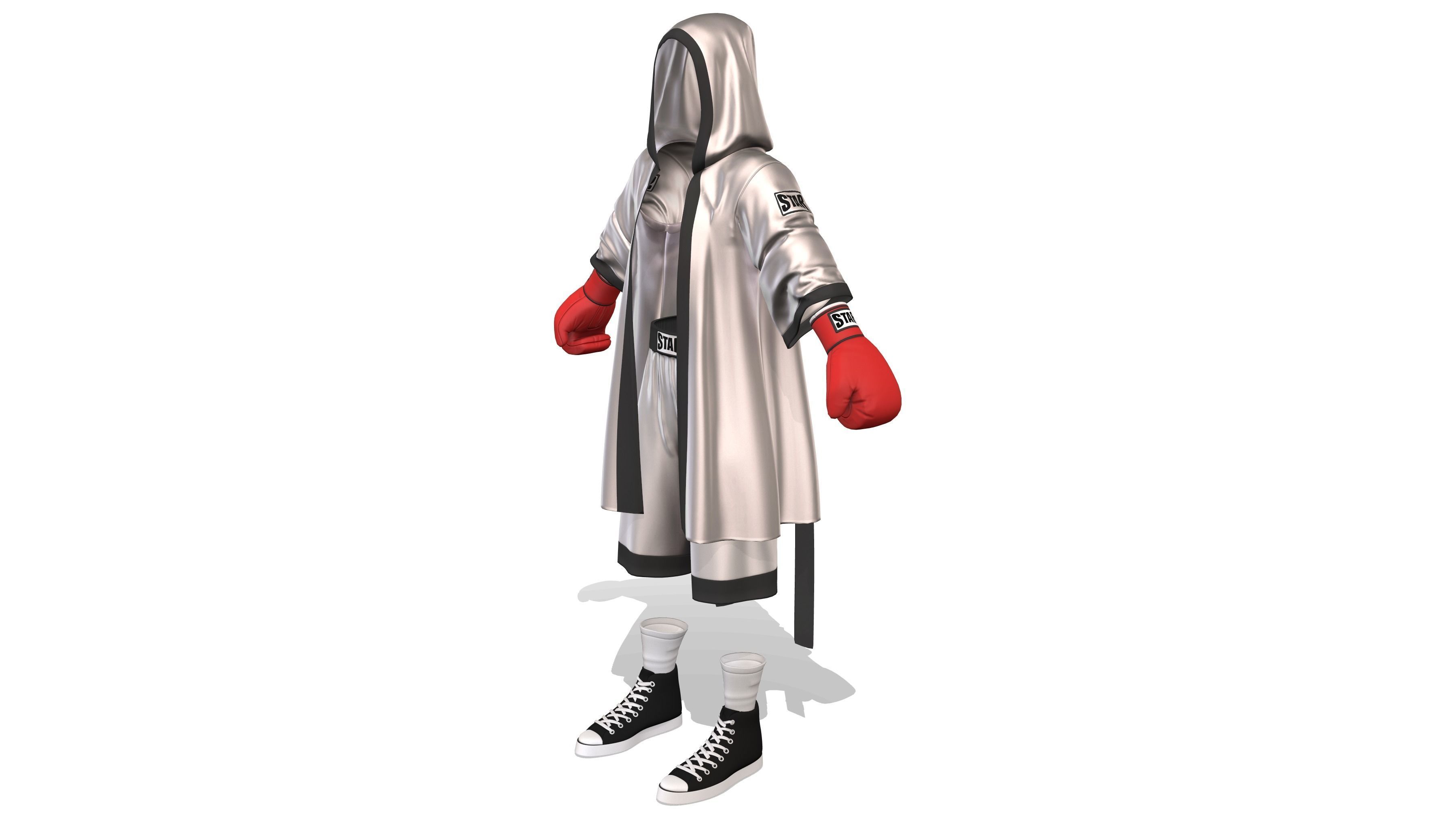 3D model Mens Full Boxing Costume Uniform Wear VR / AR / low-poly ...