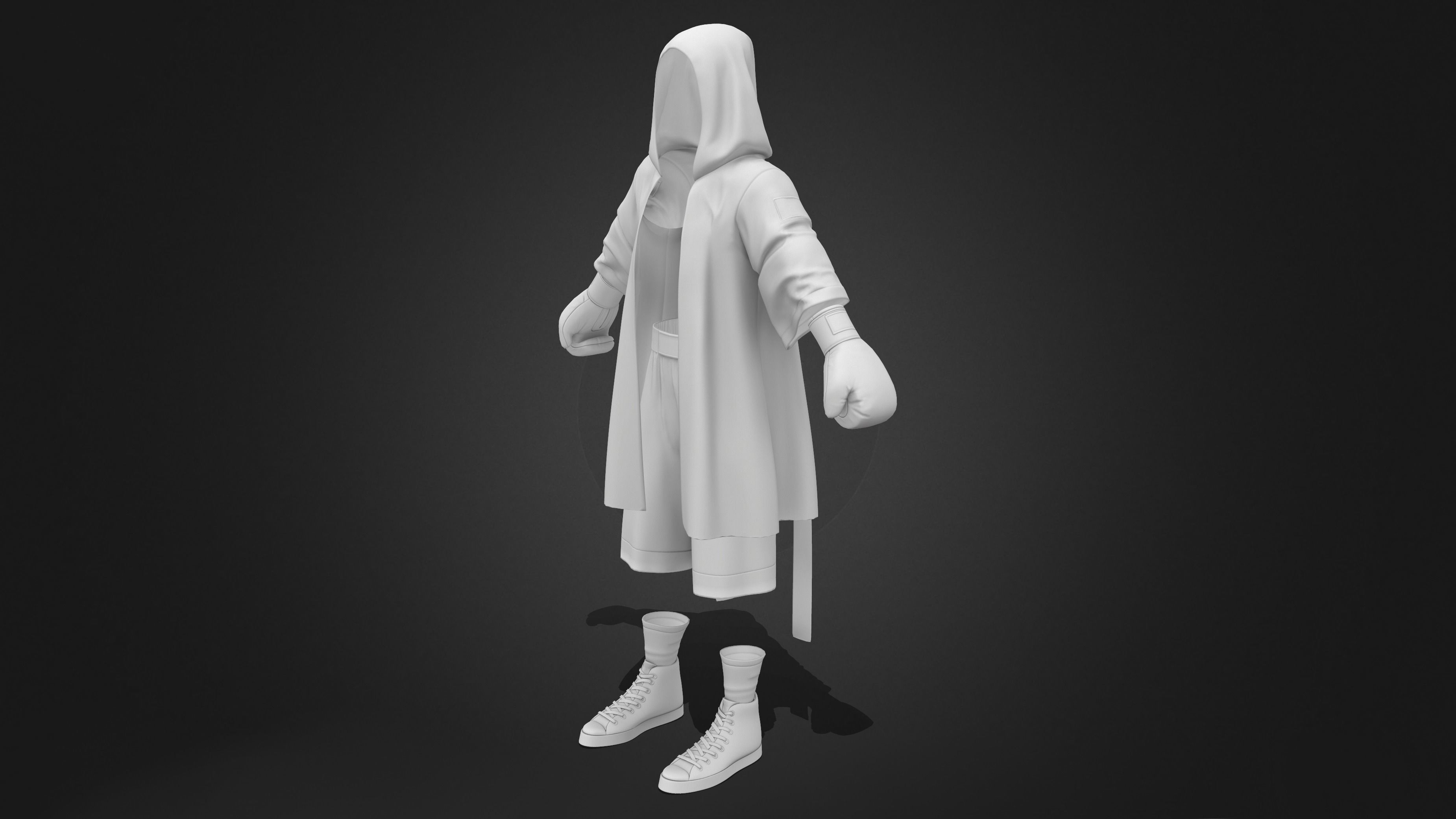 3D model Mens Full Boxing Costume Uniform Wear VR / AR / low-poly ...