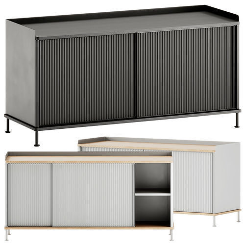 Enfold Sideboard Scandinavian Storage by Muuto 3D model | CGTrader