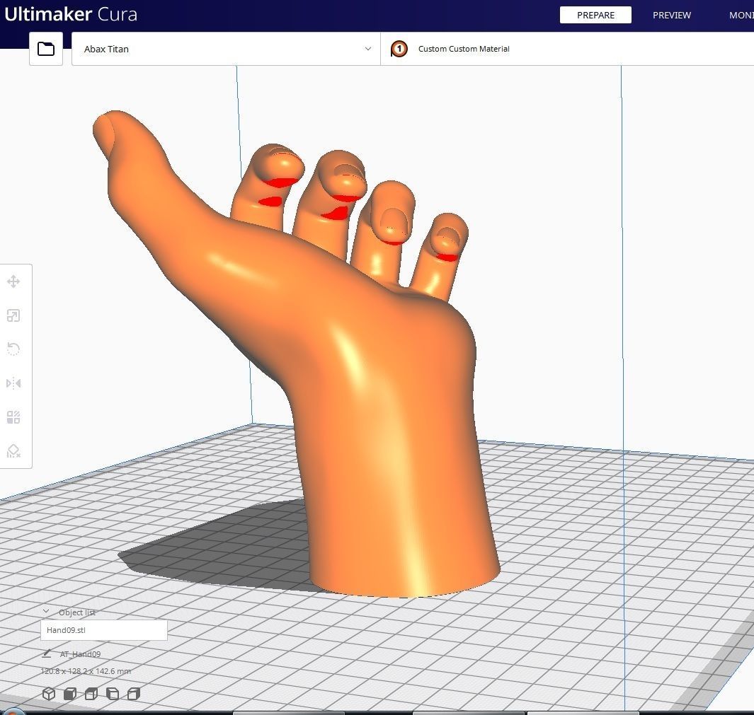 Hand STL M09 3D model 3D printable | CGTrader
