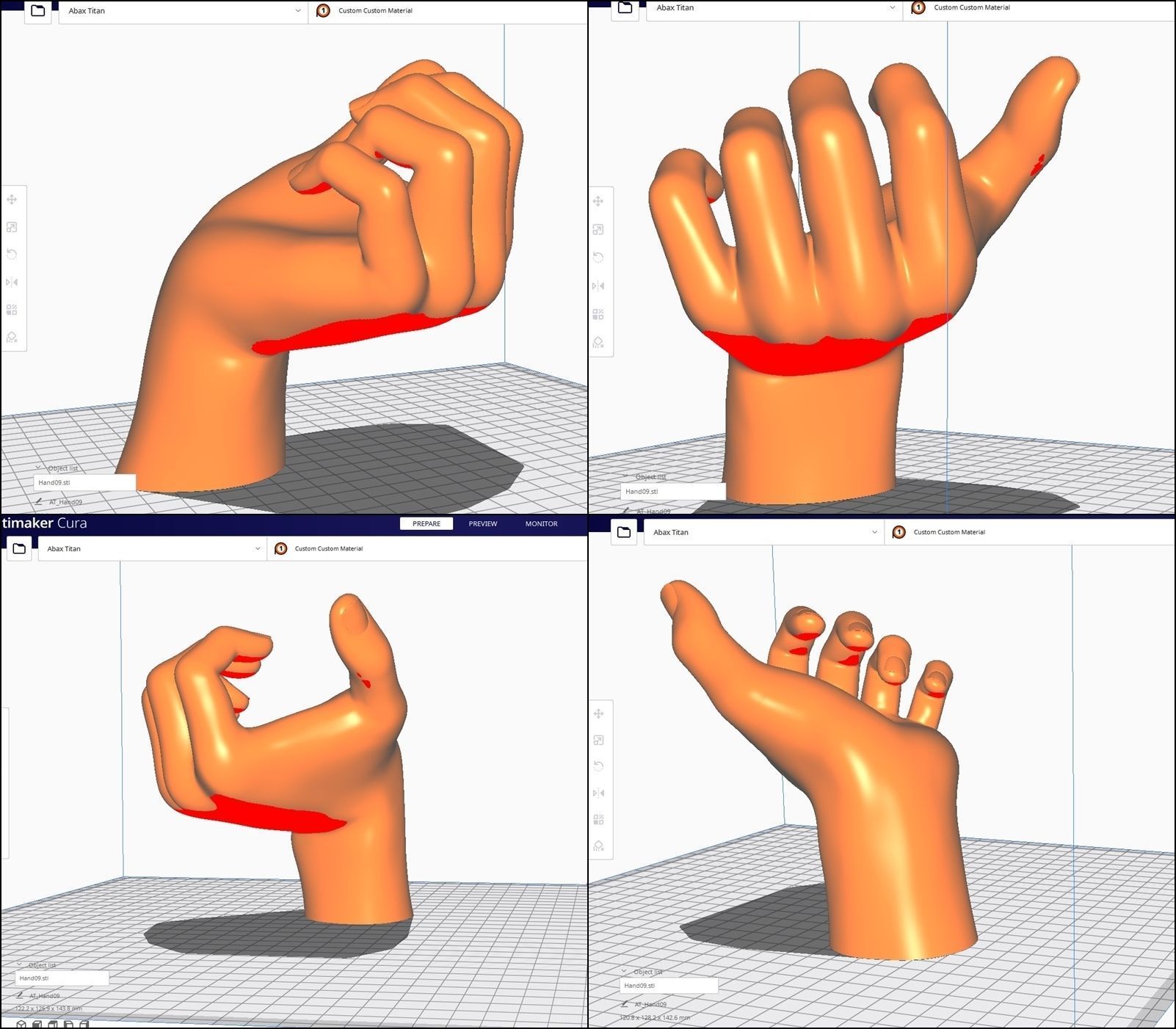 Hand STL M09 3D model 3D printable | CGTrader