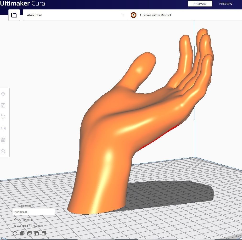 Hand STL M08 3D model 3D printable | CGTrader