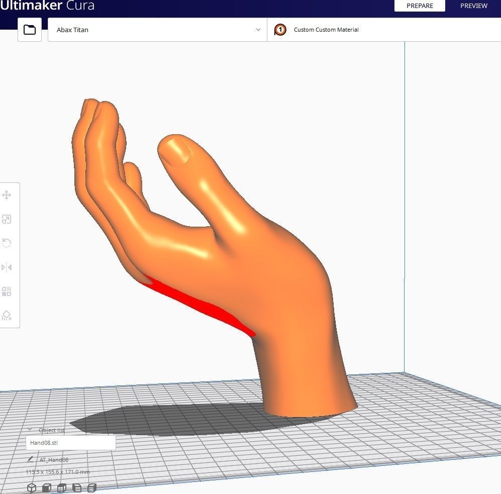 Hand STL M08 3D model 3D printable | CGTrader