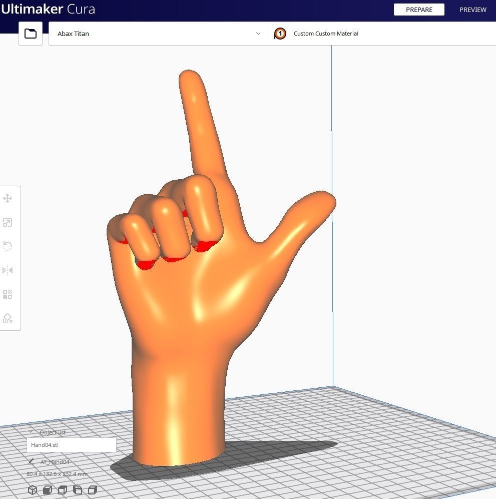 Hand STL M04 3D model 3D printable | CGTrader