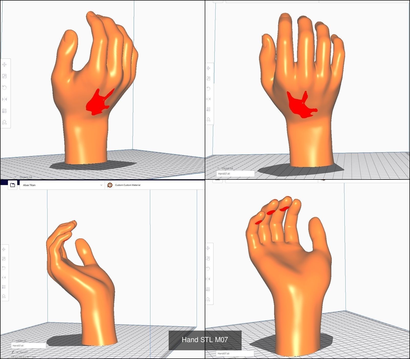 Hand for 3D printing Col01- 10 Poses 3D Model Collection | CGTrader