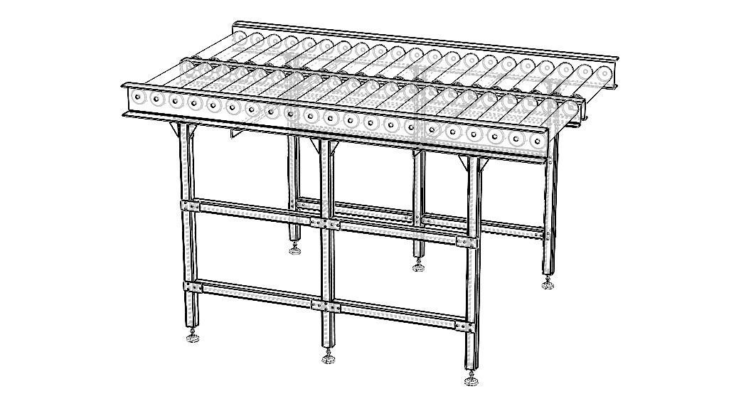 Free Roller Conveyor 3D model rigged | CGTrader