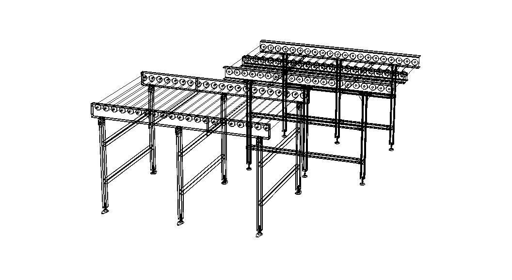 Free Roller Conveyor 3D model rigged | CGTrader