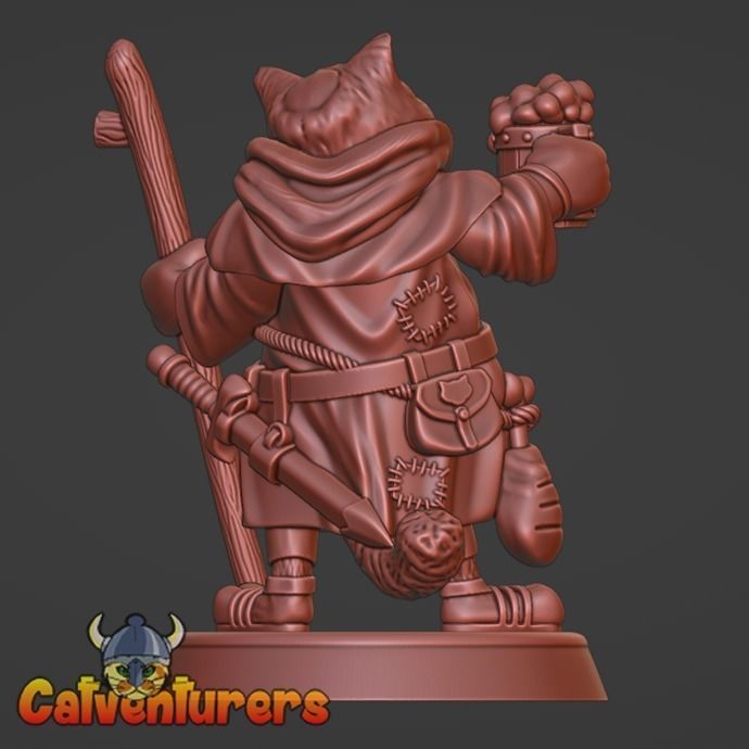 Friar Cat 3D model 3D printable | CGTrader