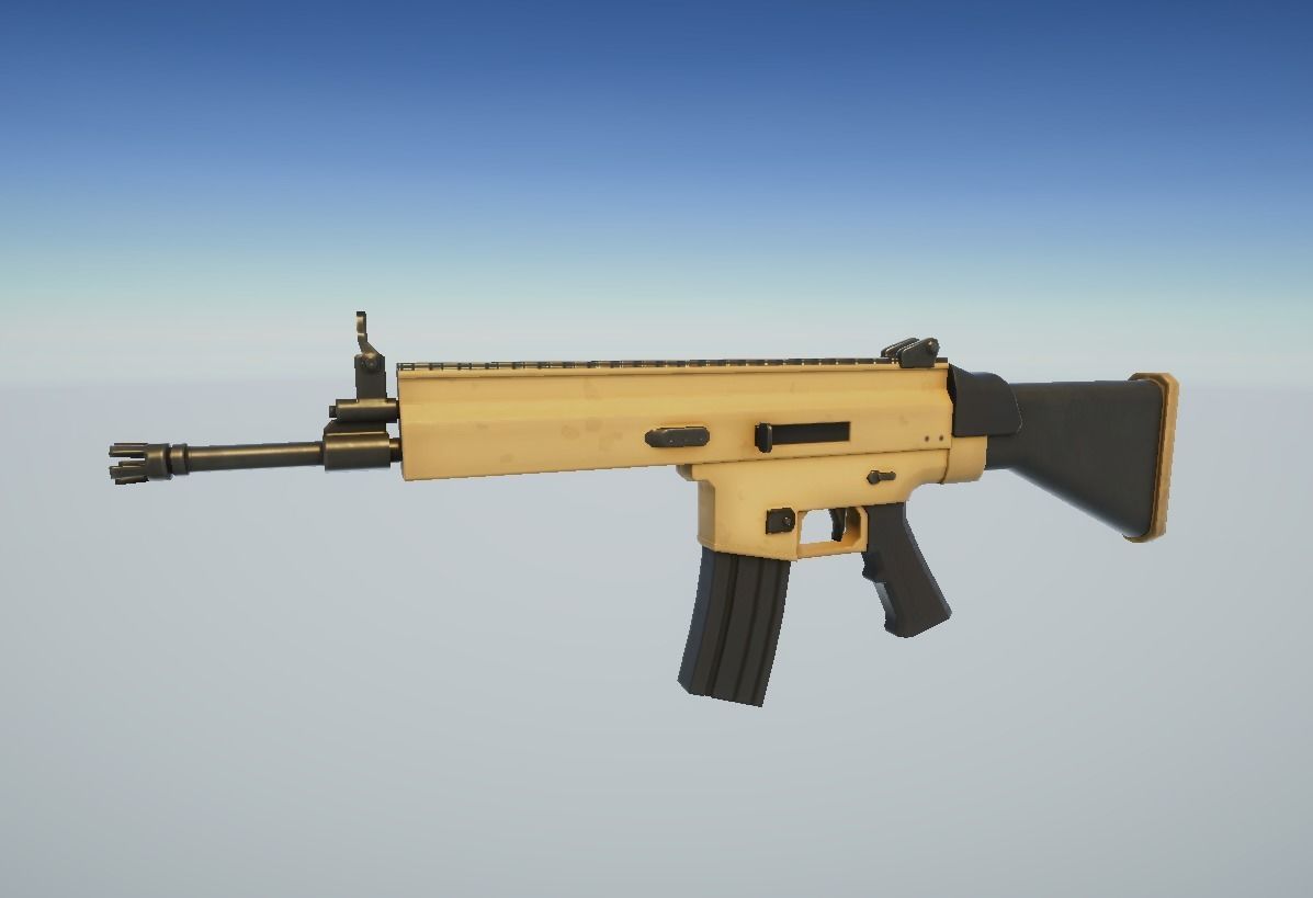 3D model SCAR stylized lowpoly gameready VR / AR / low-poly | CGTrader