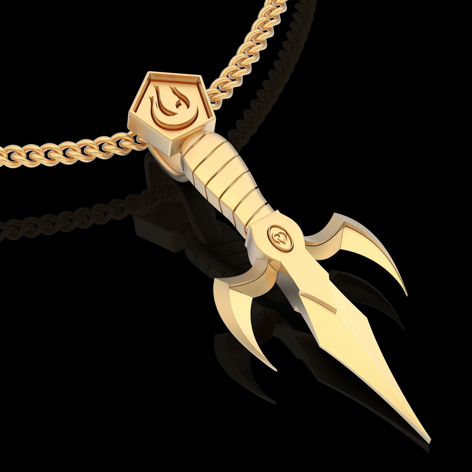 Mai Avatar weapon pendant silver gold jewelry printable 3D model 3D ...