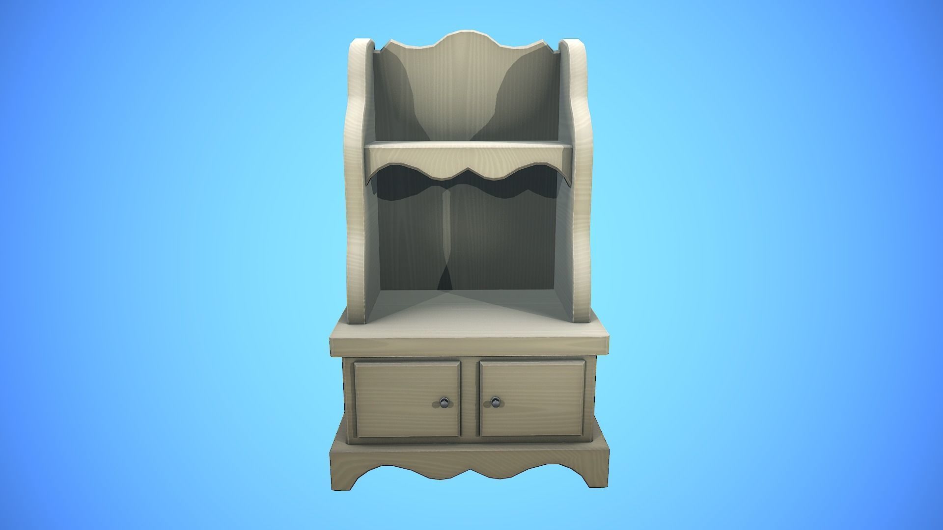 3D model RUSTIC CUPBOARD FURNITURE CARTOON STYLIZED VR / AR / low-poly ...