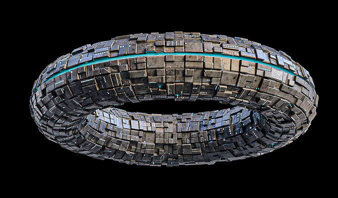 3D model Torus Spaceship Sci Fi Mothership VR / AR / low-poly | CGTrader