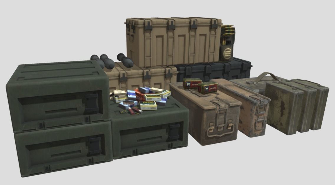 Military boxes 3D model | CGTrader