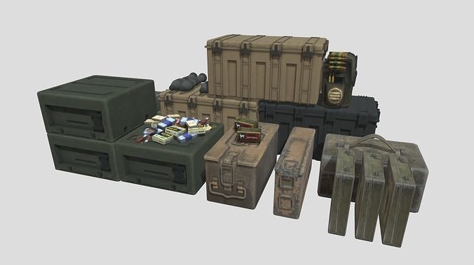 Military boxes 3D model | CGTrader