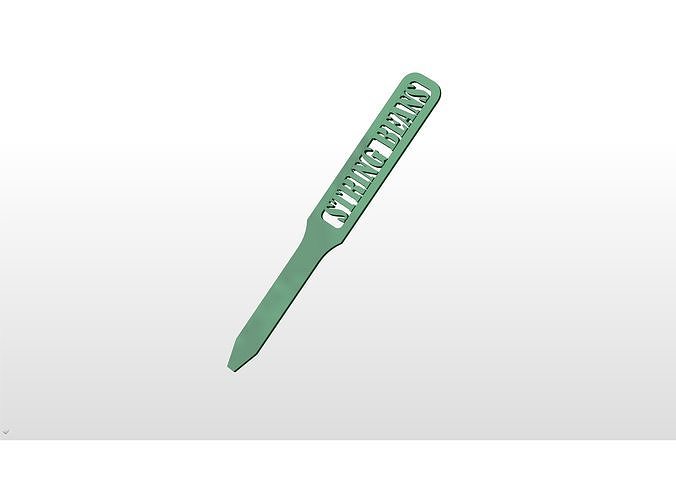 Garden Marker for String Beans 3D model 3D printable | CGTrader