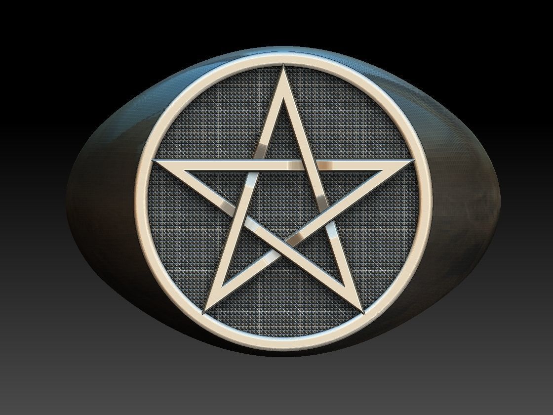 Pentagram Ring and Pendant 3D model 3D printable | CGTrader