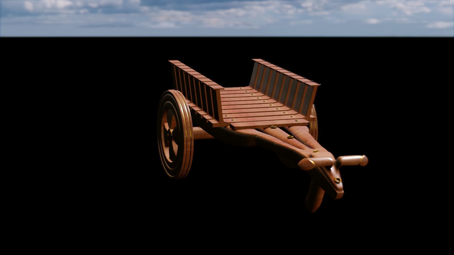 3D model Bull Cart 3D Model VR / AR / low-poly | CGTrader