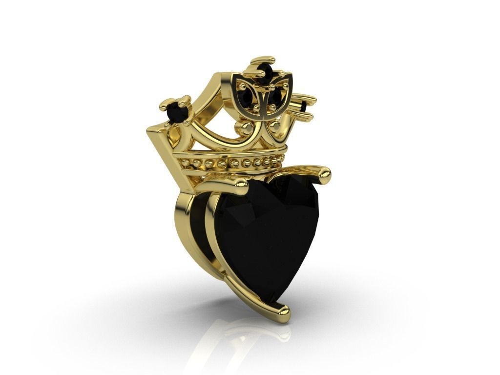 CROWN HEART 3D model 3D printable | CGTrader